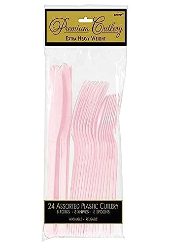 Assorted Blush Pink Premium Cutlery Set- 24 pcs.