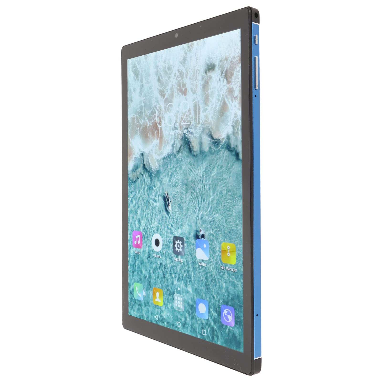 AMONIDA HD Tablet, 10.1 2.4GHz 5GHz WiFi Dual Camera Blue Tablet (US Plug)