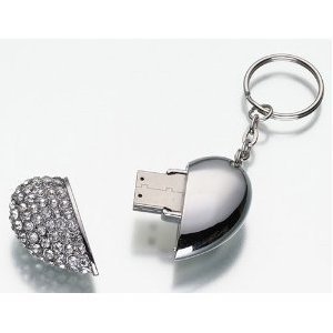 D-CLICK TM Bling Bling Jewelry Crystal USB 3.0 Super Speed Flash Drive for Girls (16GB, Heart)