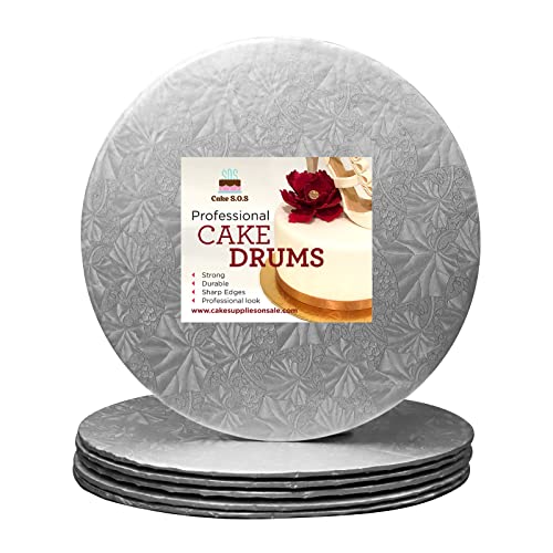 Cake S.O.S. 12" Silver Round Thin Drum 1/4", 25 count