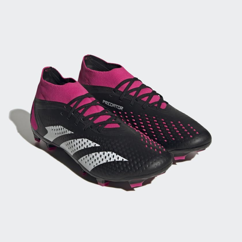 adidas Unisex Predator Accuracy.2 Firm Ground Soccer Shoe, Black/White/Team Shock Pink, 7.5 US Men