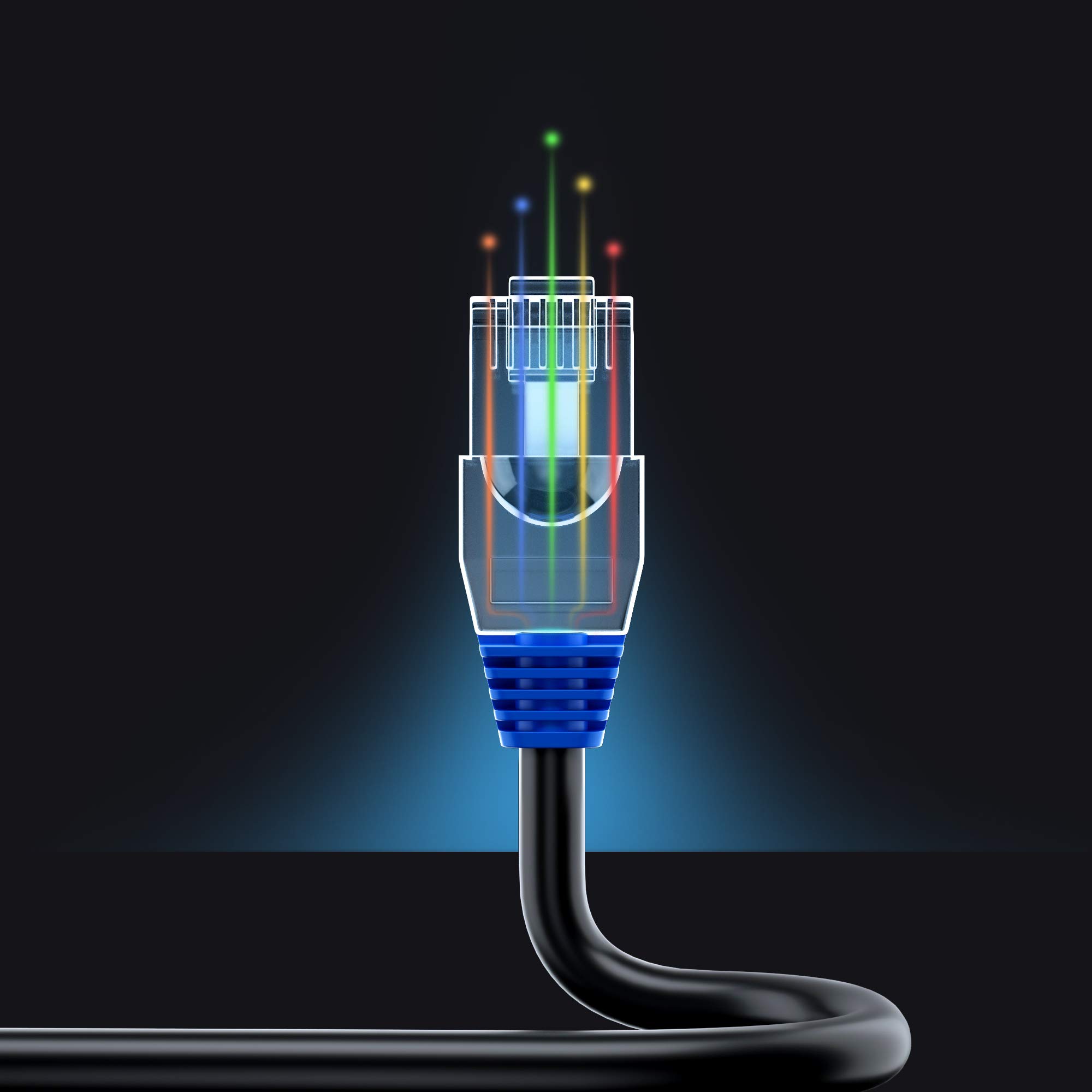 Maximm Ethernet Cable Outdoor Cat6 Heavy Duty Cord 150 ft - Black - Zero Lag Pure Copper, Waterproof Internet Cables Suitable for Direct Burial Installations.