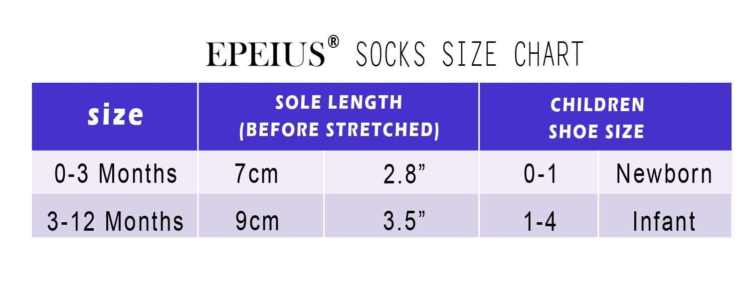 EPEIUS Unisex-Baby Socks Newborn Girl Seamless Turn Cuff Socks Cotton Rich Baby Boy Booties Socks White 6 Pair Pack,0-3 Months