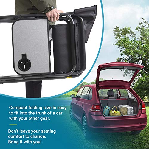 AsterOutdoor Camping Folding Directors Chair with Collapsible Side Table for Outdoors Camp Lawn Fishing, Carry Bag Included, Supports 250lbs