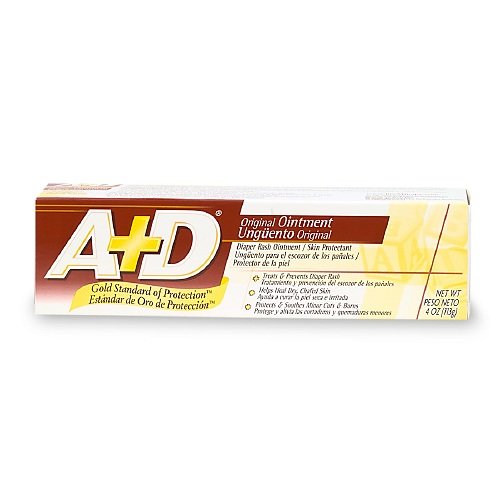 D&A Vitamin A&D Original Ointment Tube for Diaper Rash & All-Purpose Skincare Formula, 4 Ounce