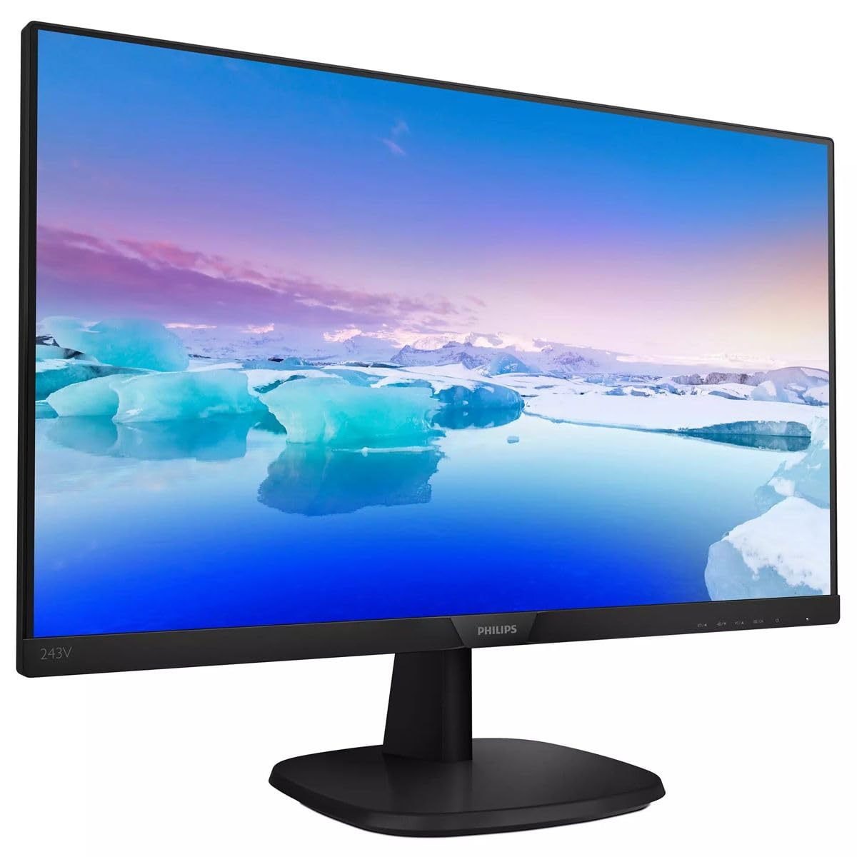 PHILIPS 243V7QJAB 24" Monitor, Full HD, Edge-to-Edge IPS, Built-in Speakers, VESA, EnergyStar Most Efficient 2017, 4Yr Advance Replacement Warranty