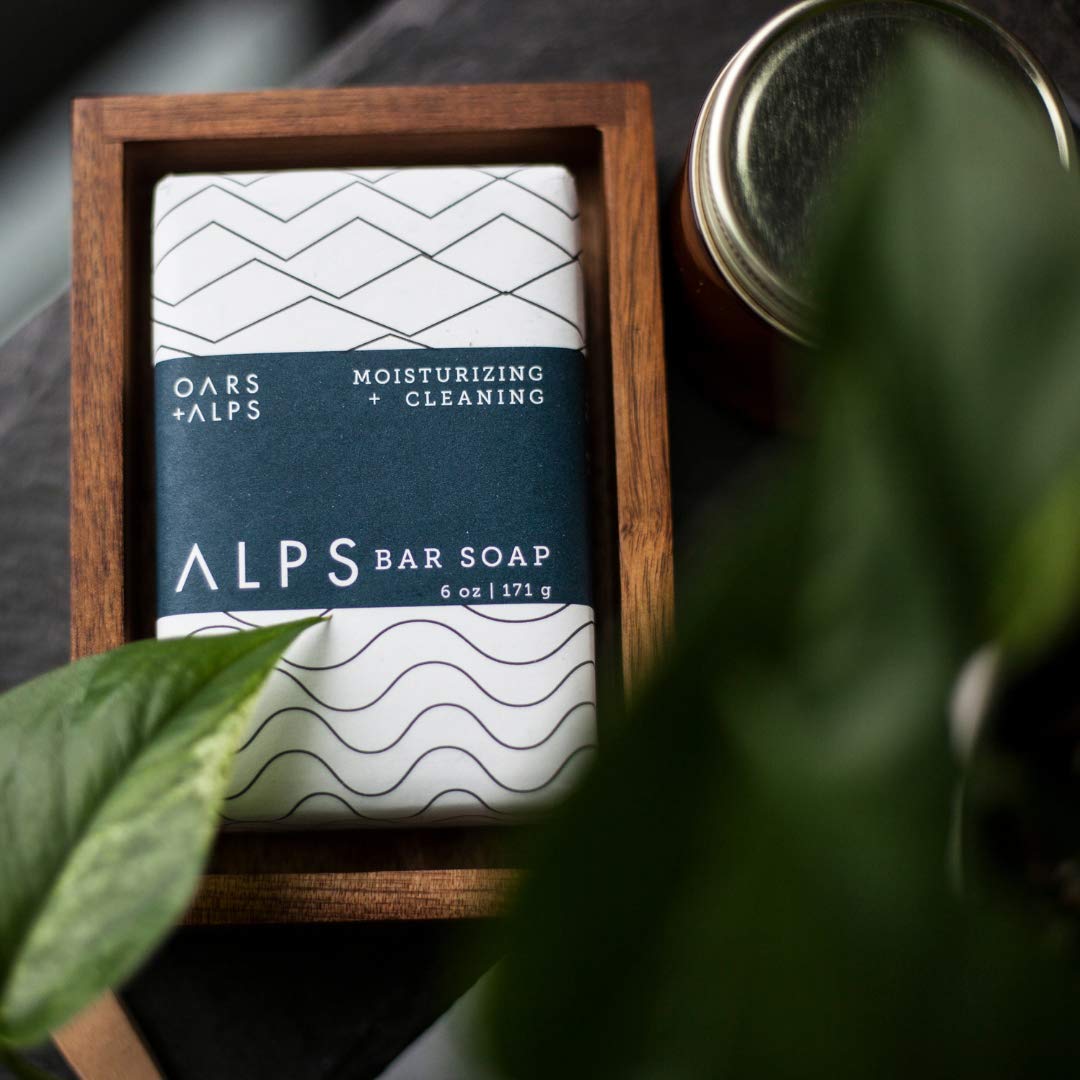 Oars + Alps Moisturizing Men's Bar Soap, Dermatologist Tested and Made with Clean Ingredients, TSA Approved, 1 Pack, 6 Oz
