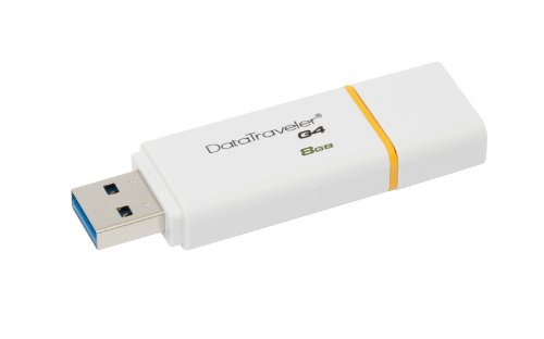 Kingston Digital 8GB Data Traveler 3.0 USB Flash Drive - Yellow (DTIG4/8GB )