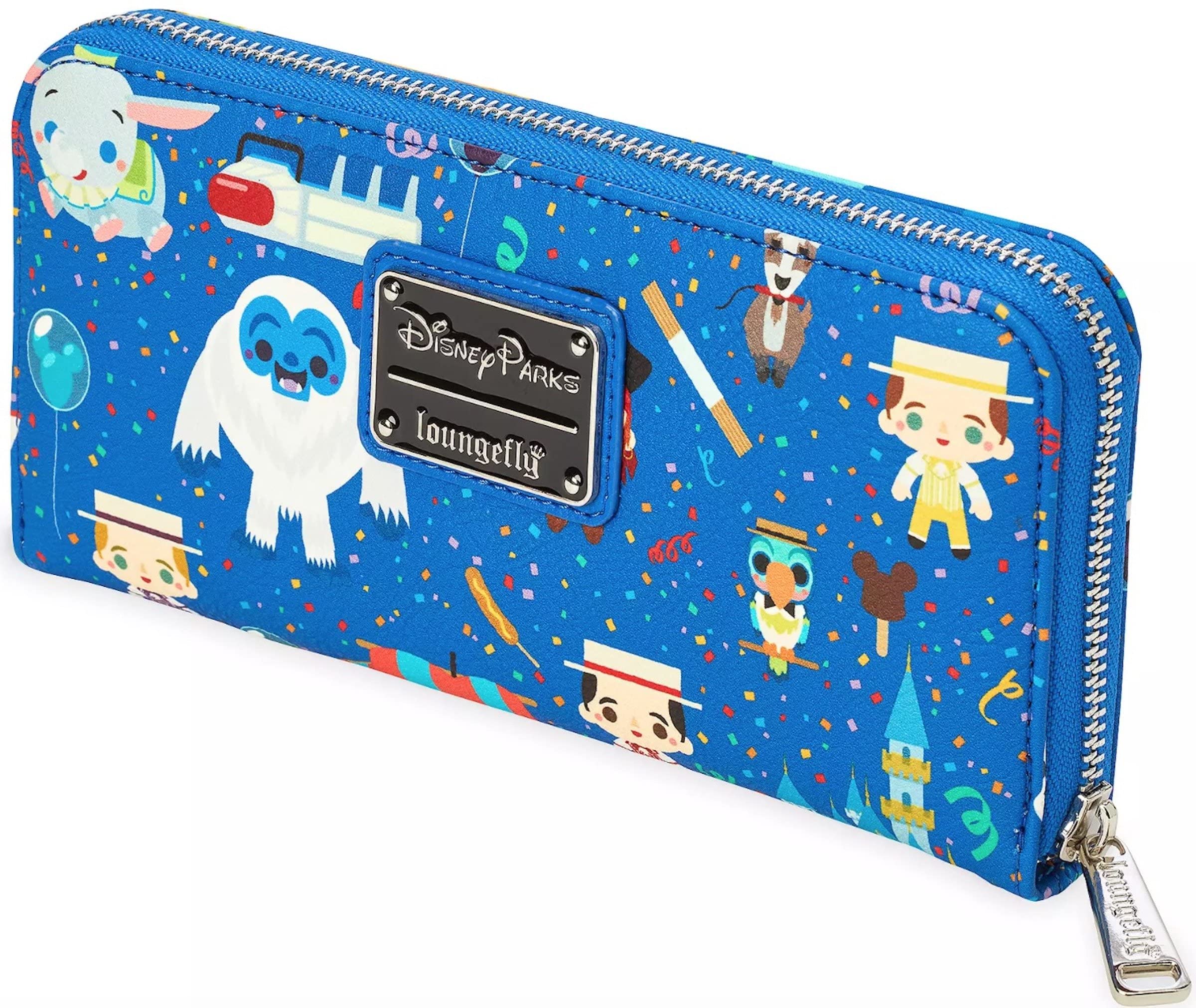 DisneyParks Exclusive - Zip-Around Wallet - Chibi Park Characters and Attractions