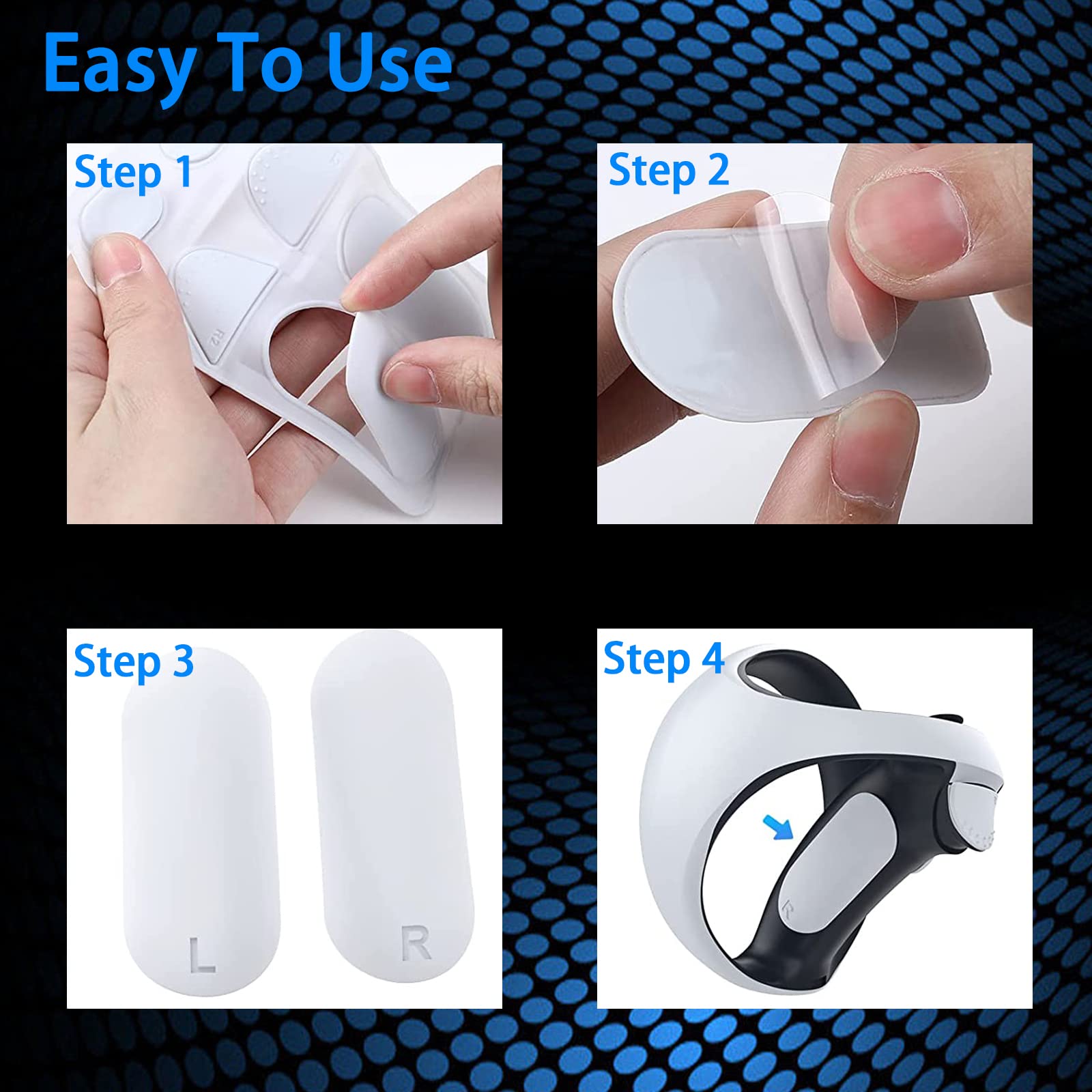 Babaliya Game Controller Silicone Pad, Anti-dust Cover for PS VR2 Lens, Accessories Kit Compatible with Playstation VR2, Anti-Sweat, Non-Slip, Easy to Install, Precise Cut1