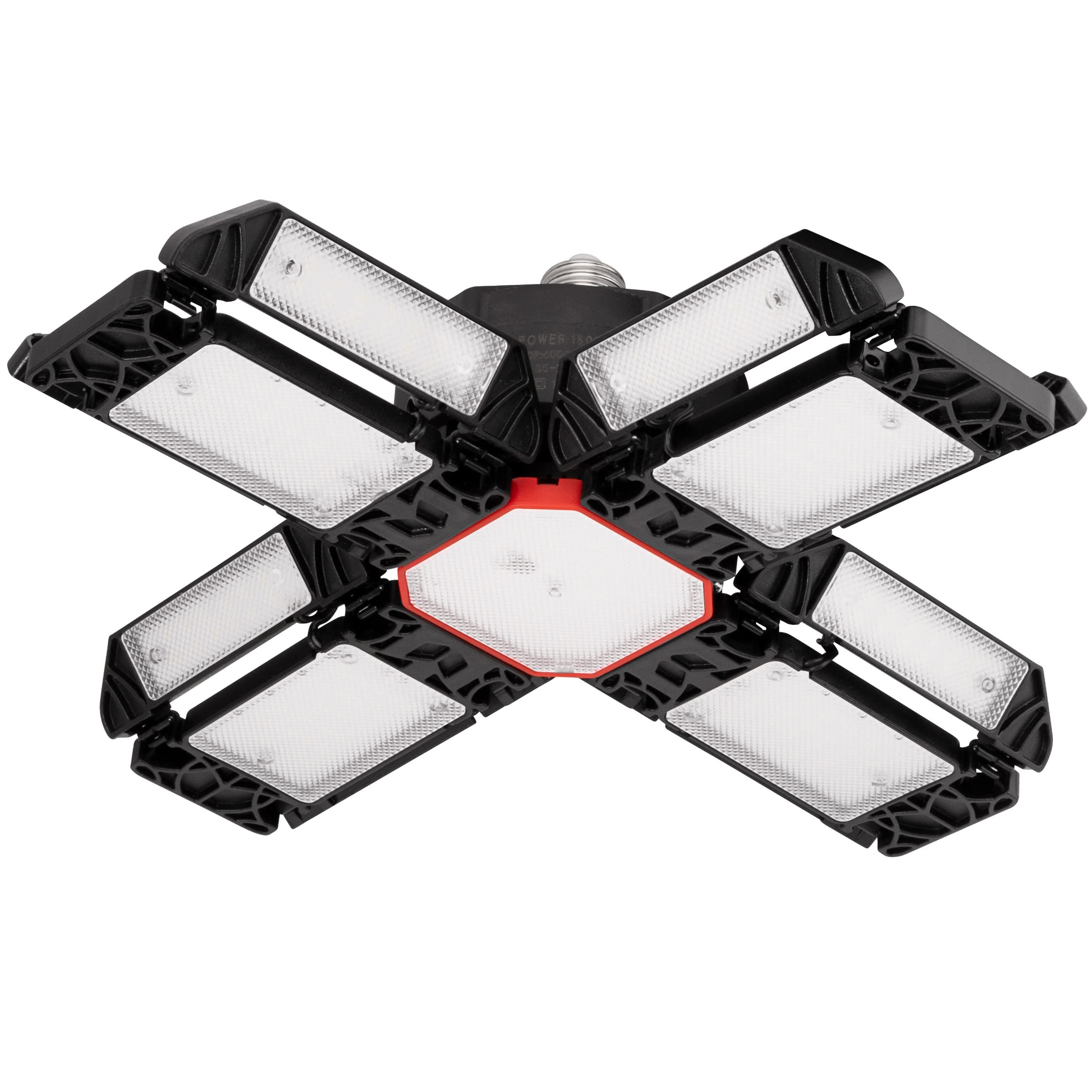 Asani LED Garage Light - Super Bright 1800 Lumen LED Ceiling Light with 12 Adjustable Panels - Easily Screws Into Standard E27 Bulb Socket - LED Shop Lights for Workshop, Barn, Storage - 180W (Bright)
