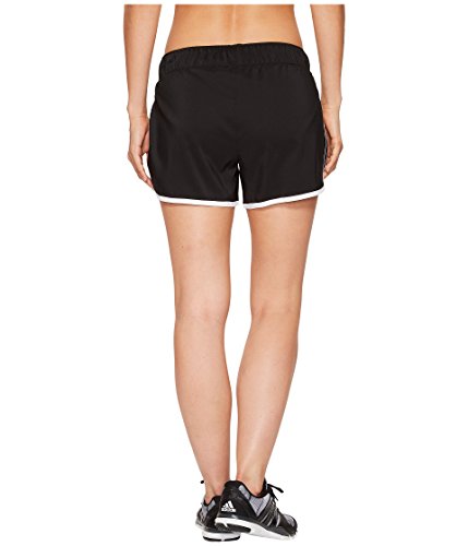 adidas Women's Running M10 Shorts 4" Inseam, Black/White, Large