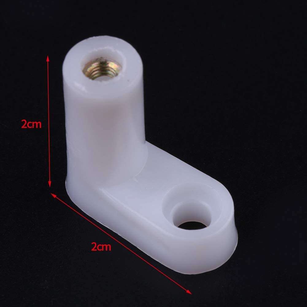 Crazy Sales Arcade Gaming, Plastic White Plastic Feet Steel 100pcs Mounting Feet, for Arcade Home Arcade Gaming Board Fixing Gaming Board