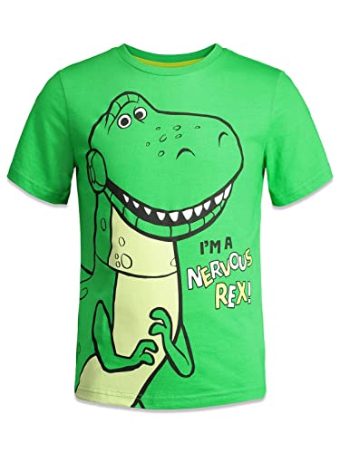 Disney Pixar Toy Story Buzz Lightyear Woody Rex Slinky Dog Big Boys 4 Pack T-Shirts Multi 18