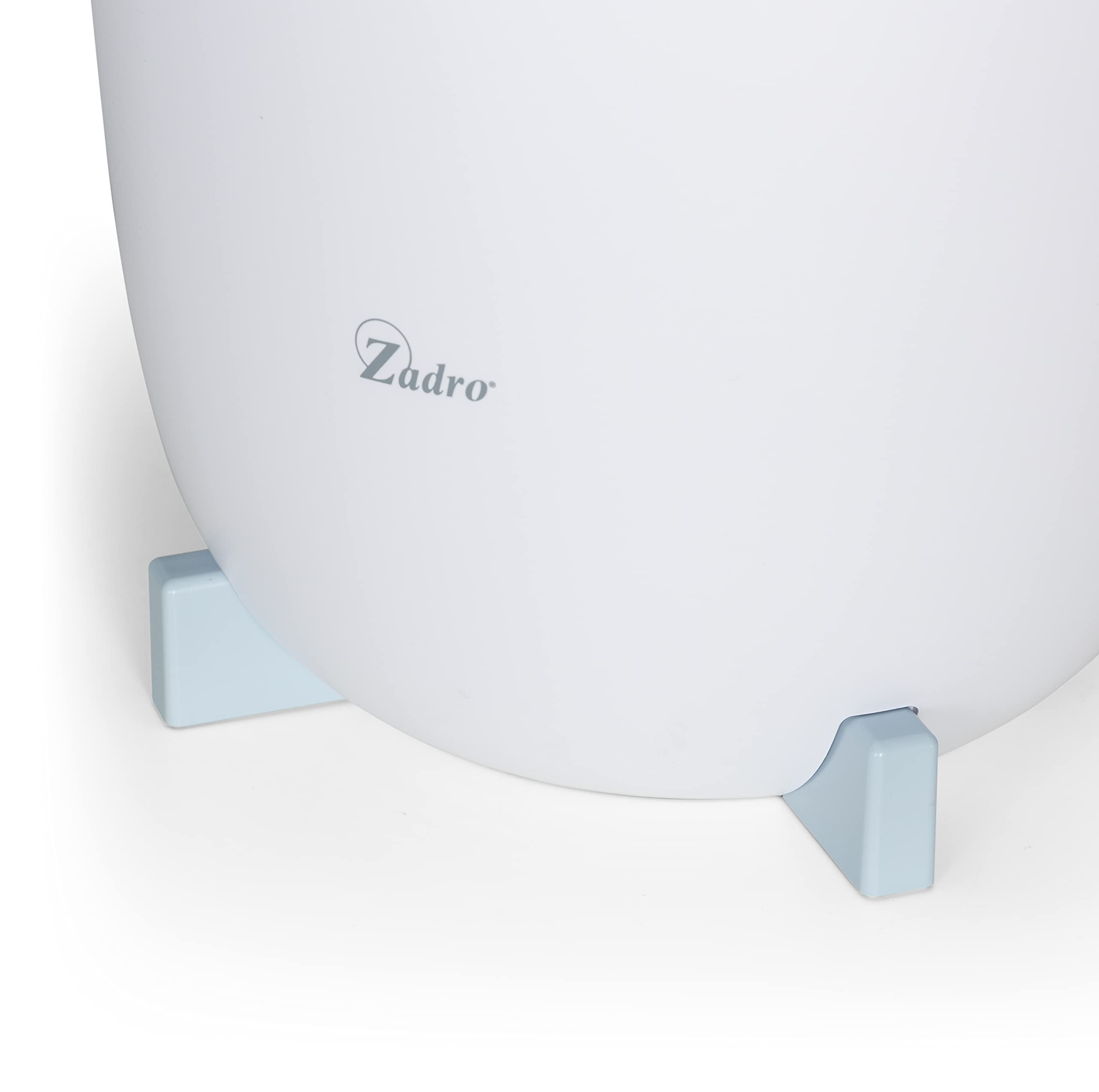 Zadro Large Hot Towel Warmer Bucket Timer Electric Towel Warmer for Bathroom Auto-Shut Off Heated Towel Warmer Spa (Large | 20L | 12" Dia. x 21" Tall, White/Blue)