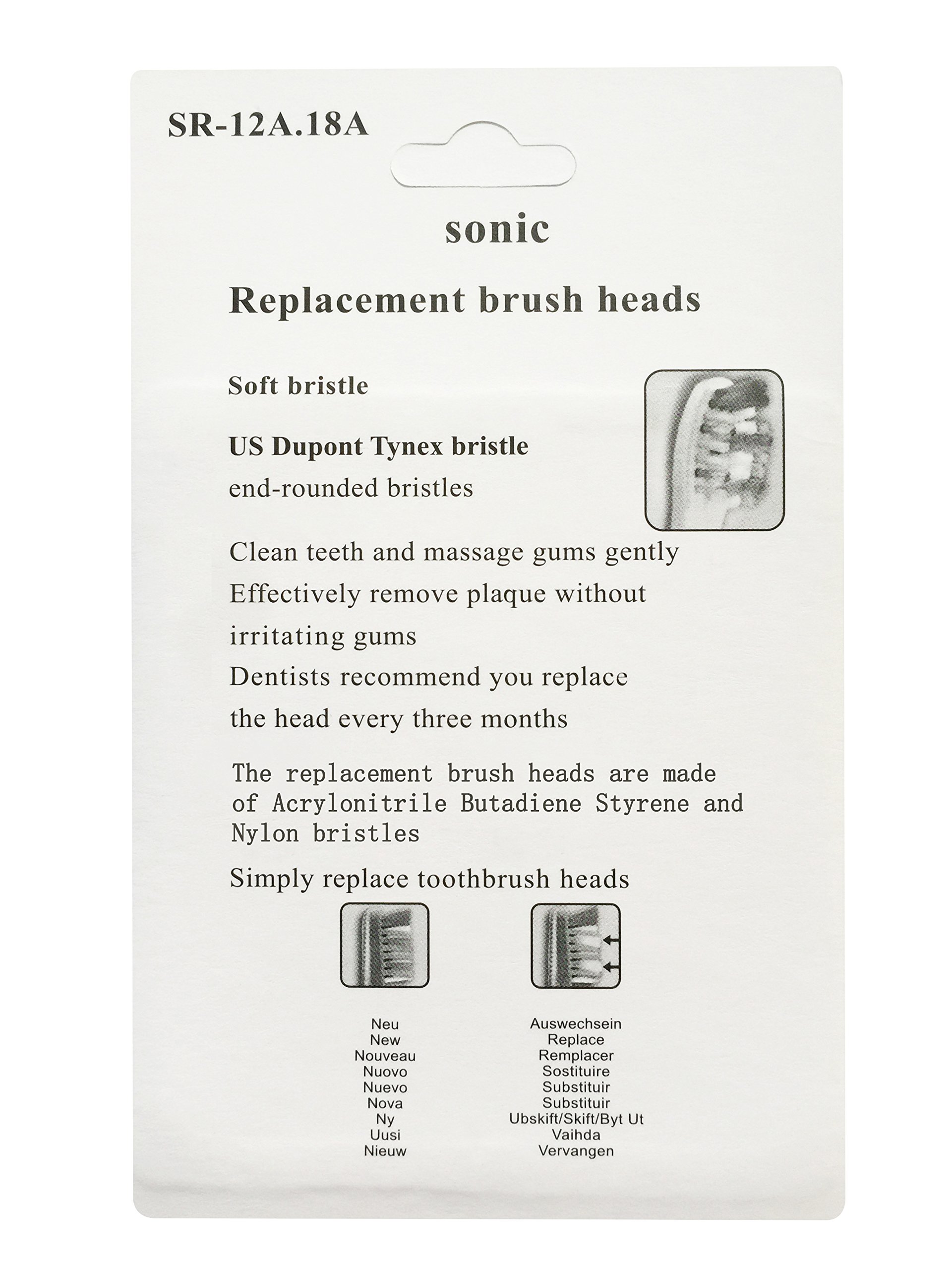 Littlebird4 Replacement Toothbrush Heads for Oral B Sonic Complete & Vitality Sonic (8)