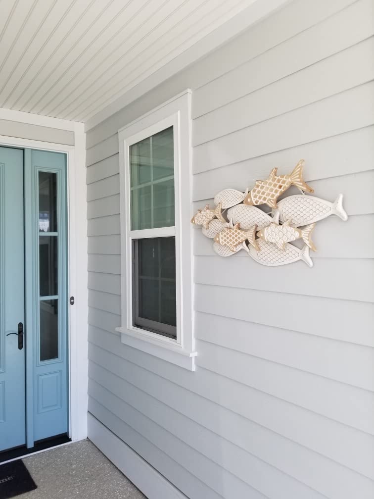 NoDamageHooks The Original for Fiber Cement Board siding ONLY! (8 Hooks and 1 Tool) - Invented, Patented and Made in The USA!