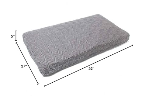 Molly Mutt Large Crib Mattress Cover - Rough Gem Print - Measures 27”x52”x5”- 100% Cotton - Durable - Breathable - Sustainable - Machine Washable Dog Bed Cover