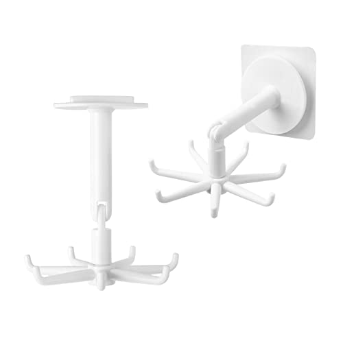 Colcolo 7 Claw Storage 60 Degree Rotation Hangers for Living Room, Office Umbrella Cabinet, White