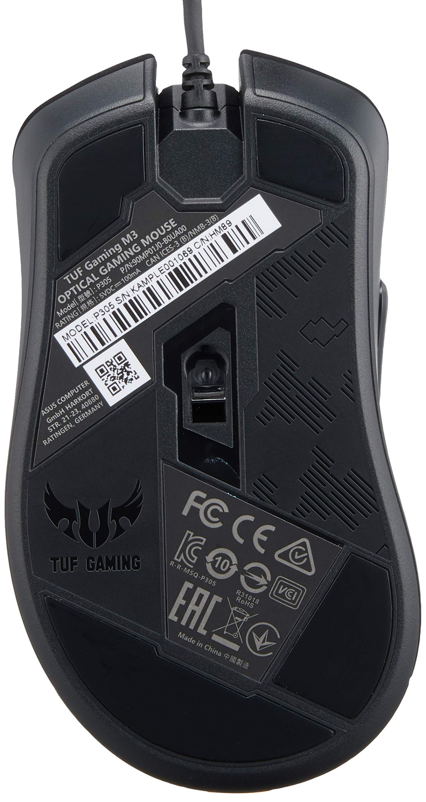ASUS Optical RGB Gaming Mouse - TUF M3 | Ergonomic, Lightweight Right-Handed Wired Gaming Mouse for PC | 7000 DPI Gaming-Grade Optical Sensor | Omron Switches | 7 Buttons | Aura Sync RGB Lighting