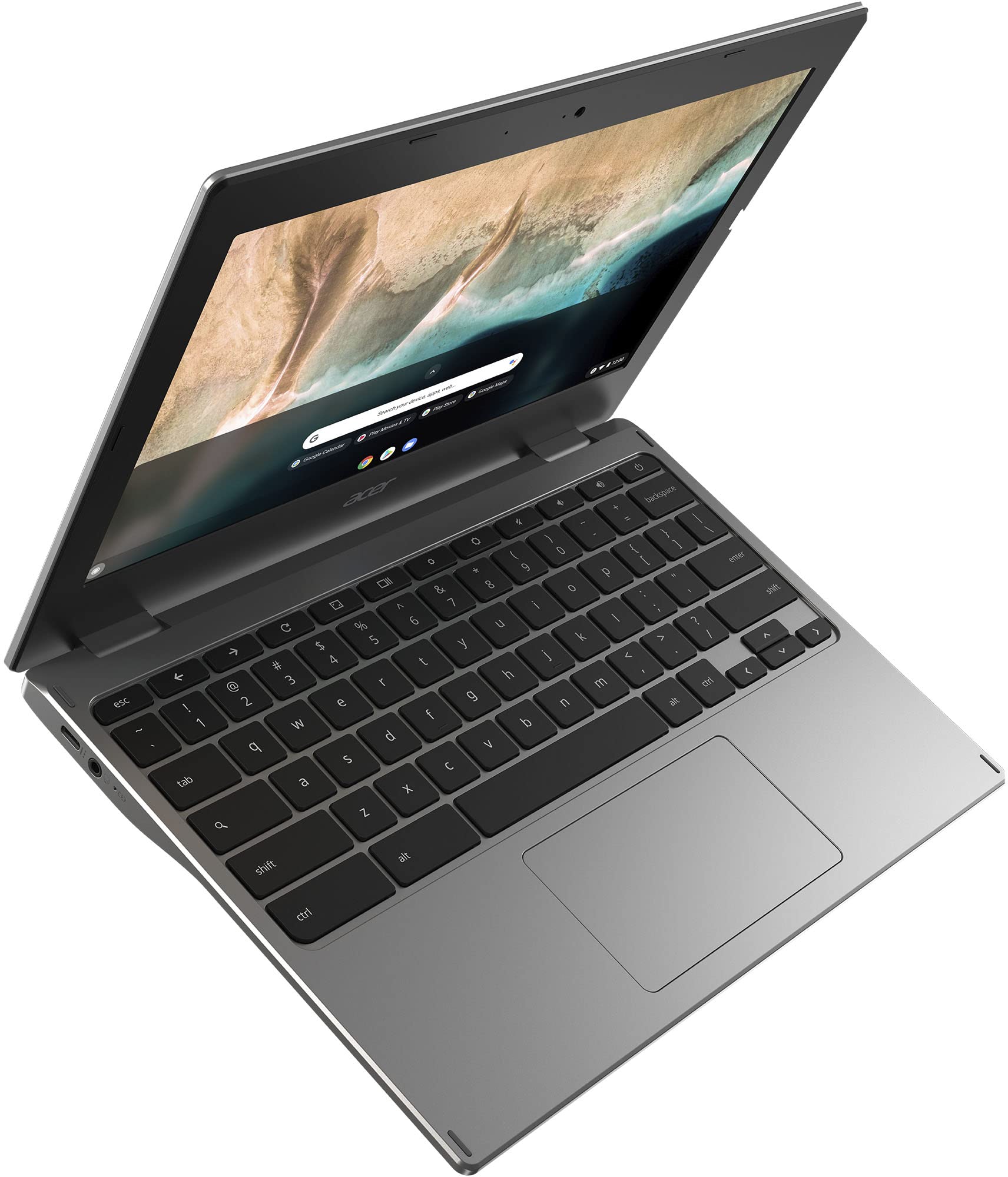 Acer 311 Chromebook 11.6-inch HD Laptop, MediaTek MT8183C 8-Core Processor, 4GB LPDDR4X, 32GB eMMC, WiFi 5, Webcam, Bluetooth, Chrome OS, Silver w/ GM Accessories (Renewed)