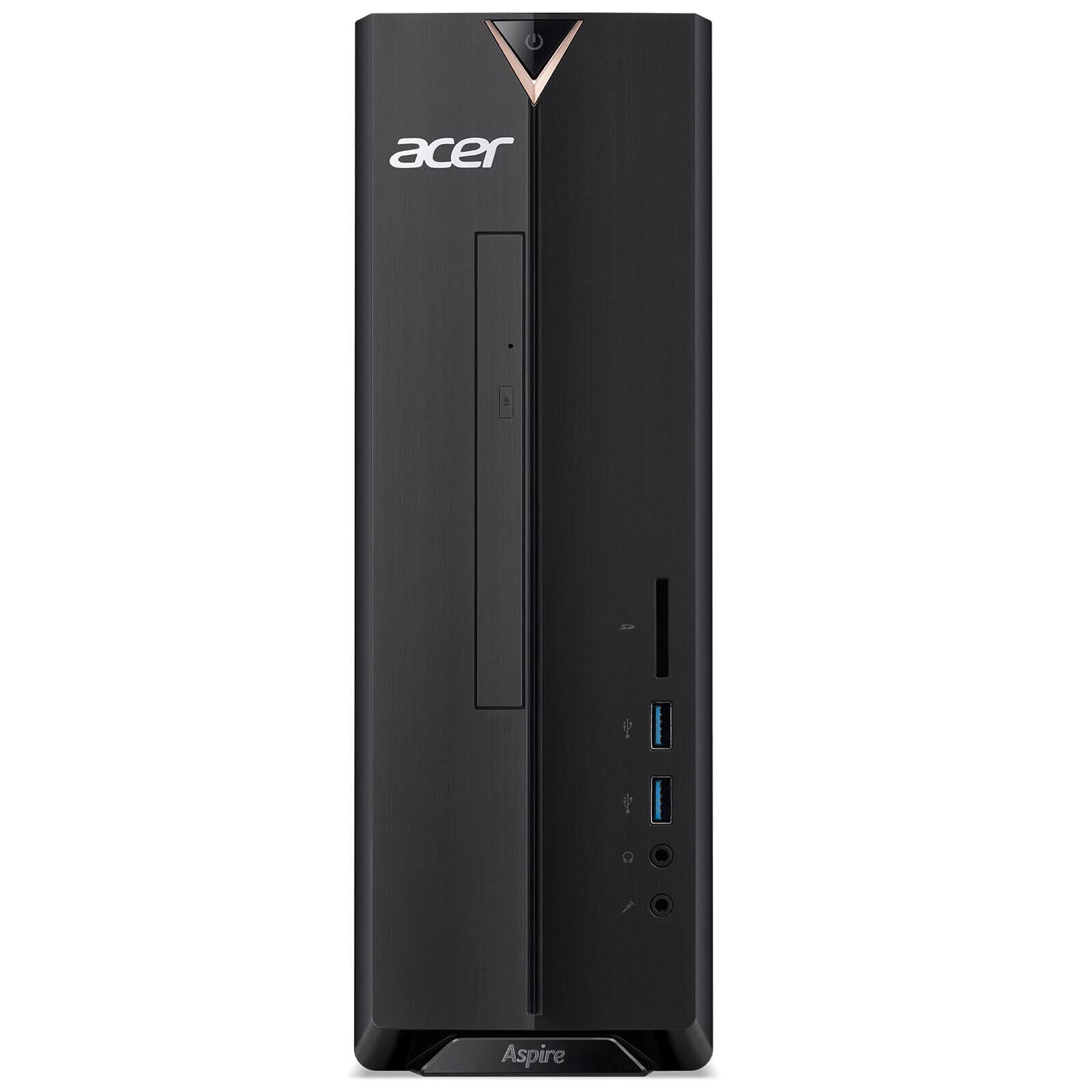 acer Aspire XC Business Desktop Computer | Intel 4-core Celeron J4125 Processor | 8GB DDR4 256GB SSD + 1TB HDD | Intel UHD 600 Graphics | Bluetooth DVD-RW VGA Win11 Black + HDMI Cable (Renewed)