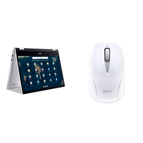 Acer Chromebook Spin CP314-1HN-P5NE Convertible| Intel Pentium Silver N6000 | 14' FHD IPS Touch | 4GB LPDDR4X | 128GB eMMC | Chrome OS RF Wireless (White), Works Chromebook