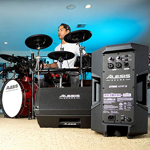 Alesis Strike Amp 8 - 2000-Watt Drum Amplifier Speaker for Electronic Drum Sets With 8-Inch Woofer, Contour EQ and Ground Lift Switch
