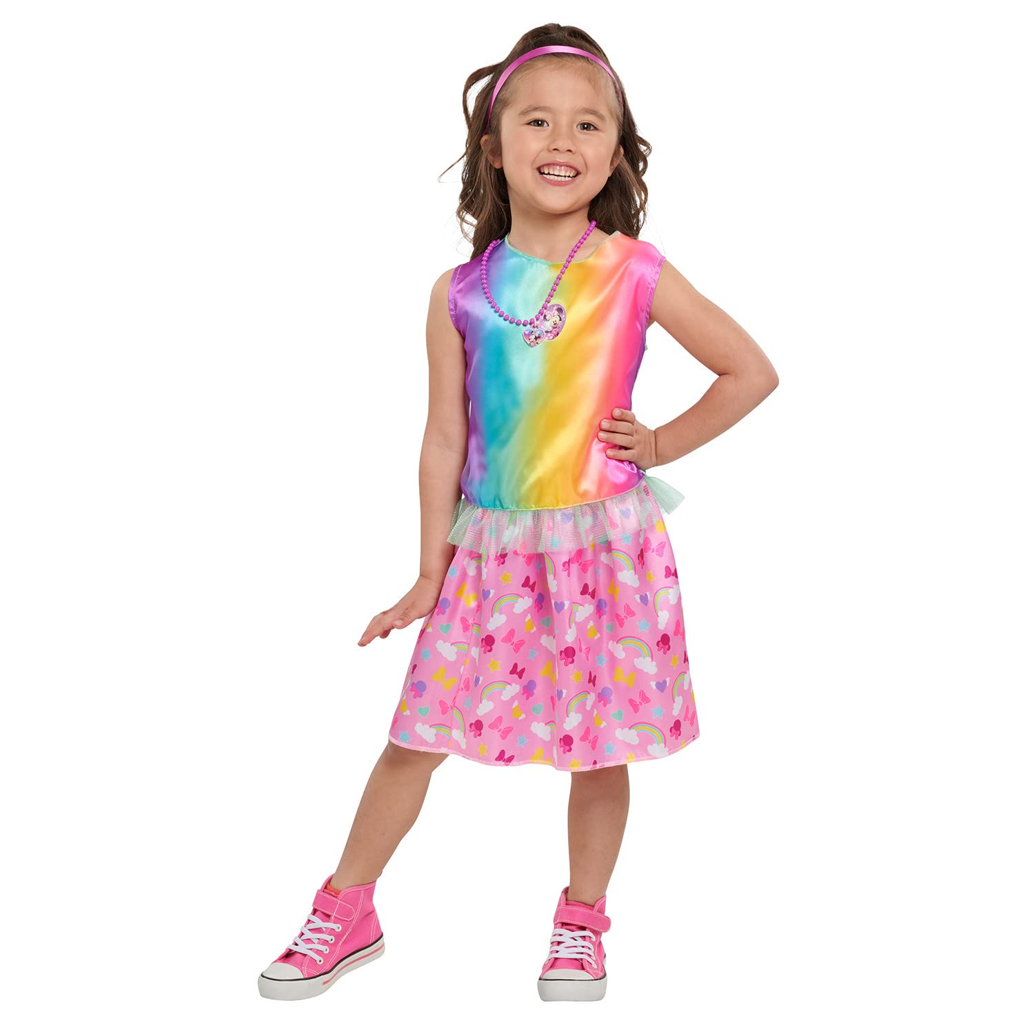 Disney Junior Minnie Mouse Bowdazzling Dress-Up and Pretend Play Trunk, Fits Sizes 4-6X, Kids Toys for Ages 3 Up, Amazon Exclusive by Just Play