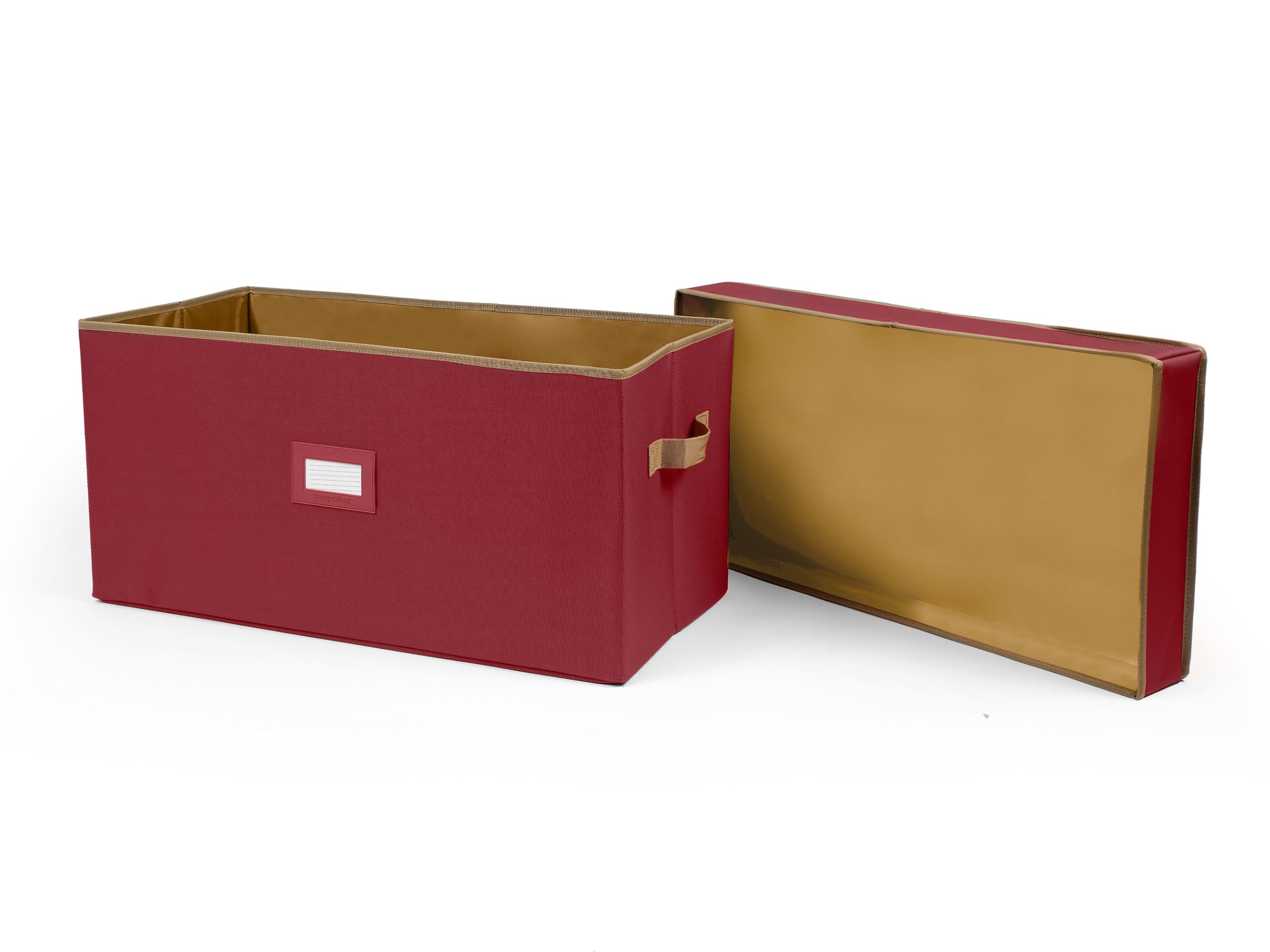 Covermates Keepsakes - Storage Box - Heavy Duty Polyester - Reinforced Handles - ID Window - Indoor Storage - Closet Storage, Red