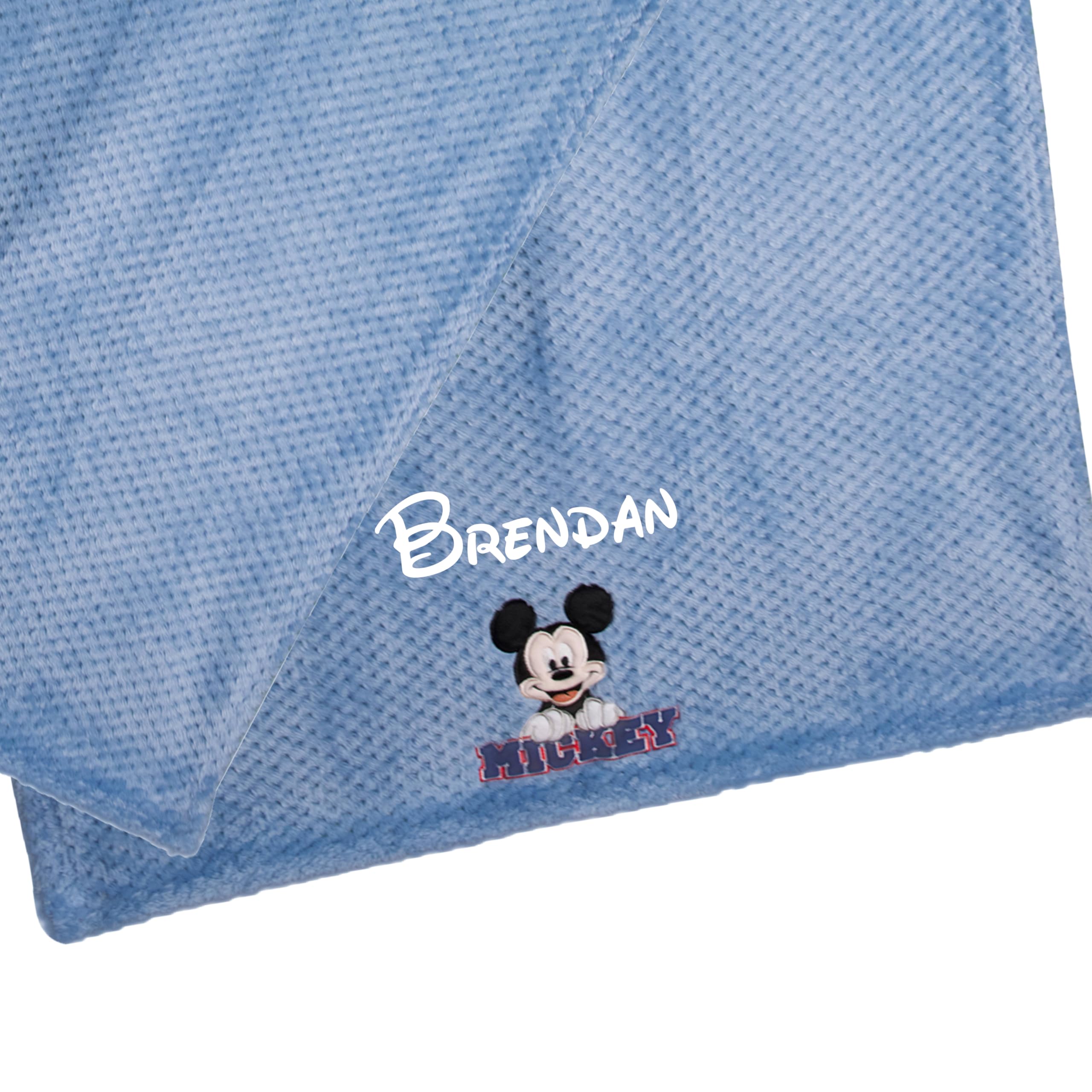 Baby Blanket Mickey Mouse Officially Licensed Disney Character Blanket with Custom Name (Personalized Mickey Blanket)