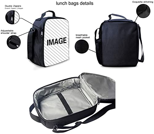 Coloranimal 3 Sets Shoulder School Bag+Lunch Bag+Pencil Bag for Kids Children
