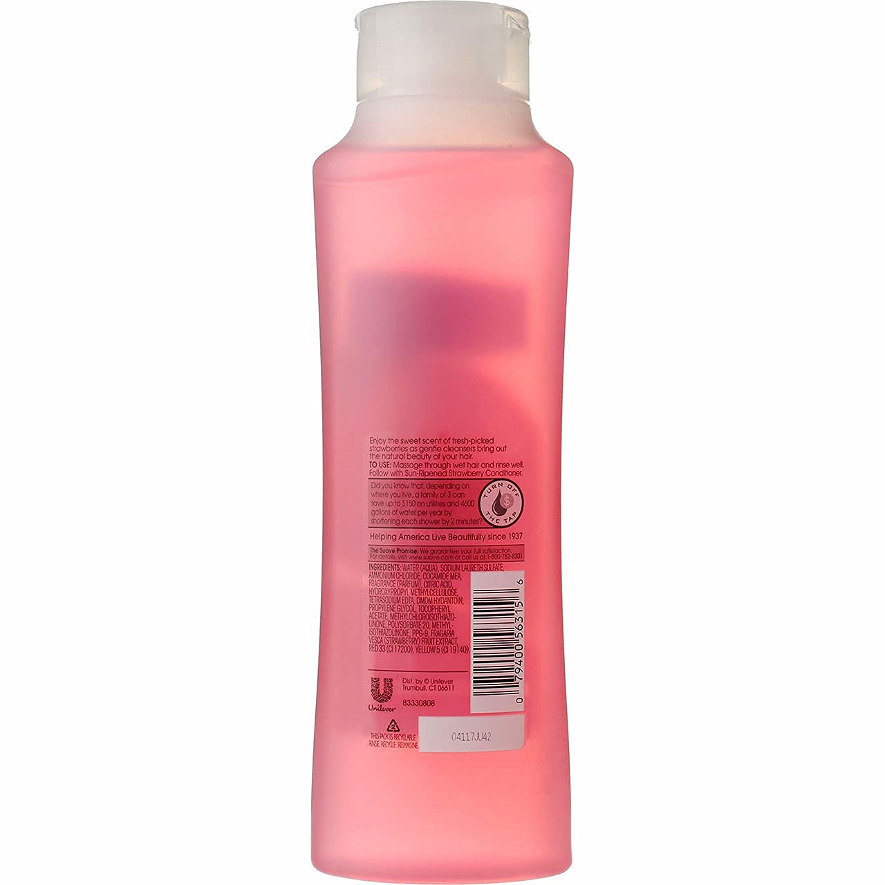 Suave Shampoo, Sun-Ripened Strawberry Family-Size 2-Pack β Energizing Shampoo with Strawberry Extract & Vitamin E, 22.5 Oz Ea