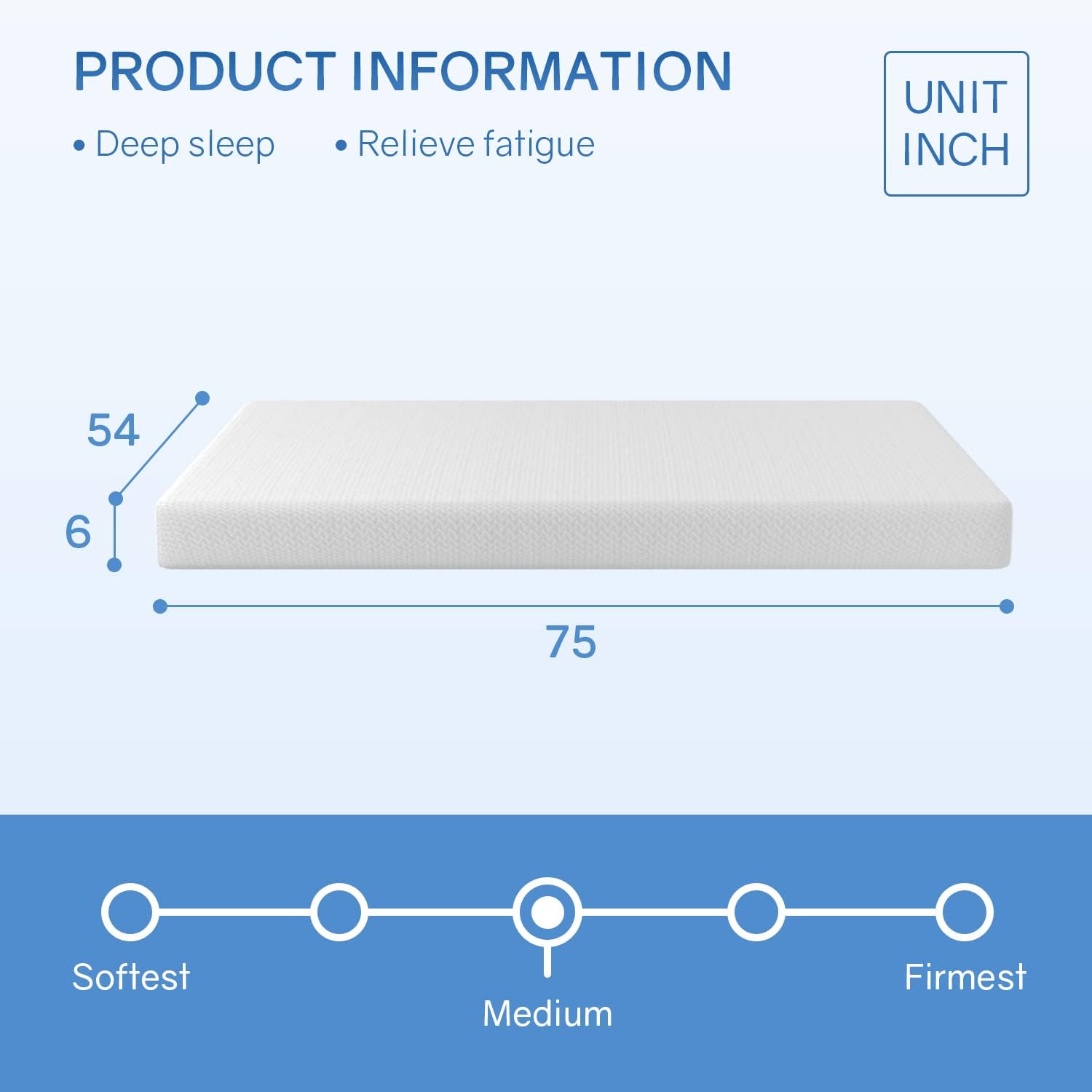Full Size Mattress, Full Size Memory Foam Mattress with Breathable & Washable Cover, Memory Foam Mattress Full for Cooler Sleep Supportive & Pressure Relief, Full XL Mattress, Double Mattress, White