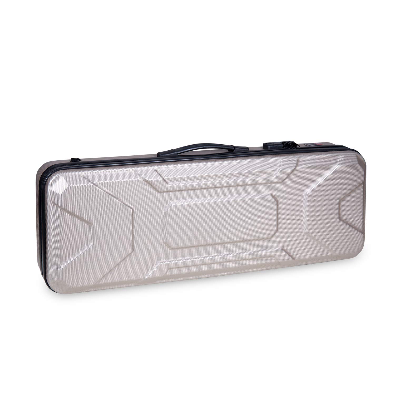 Crossrock 4/4 Violin Case | ABS Molded Hardshell with Combination Lock, Accessory Compartment, and Backpack Straps - Champagne (CRA420VFCH)