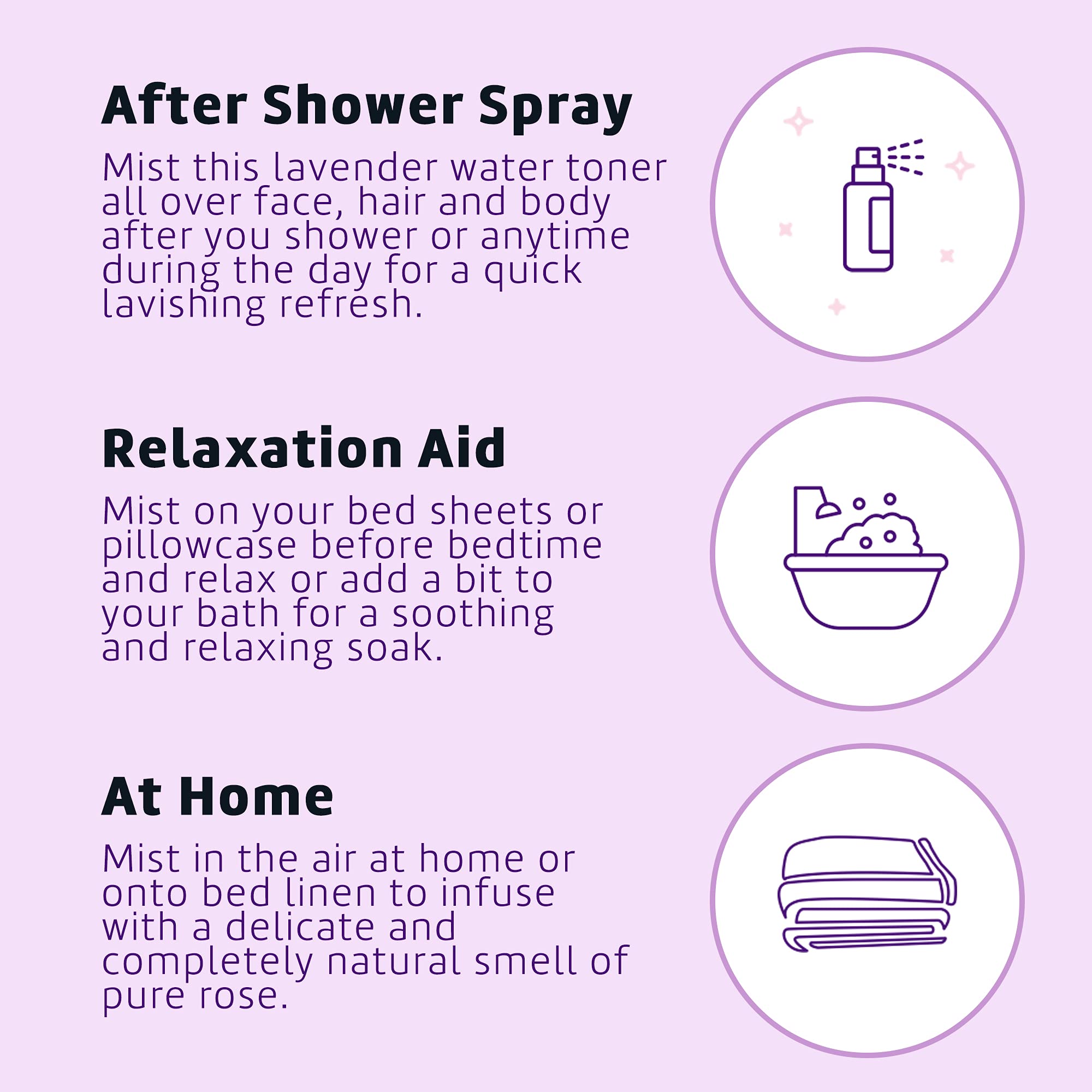 De La Cruz Lavender Water Body Mist - Lavender Spray body mist With Pure Lavender Essential Oil 8 fl oz (236 mL)