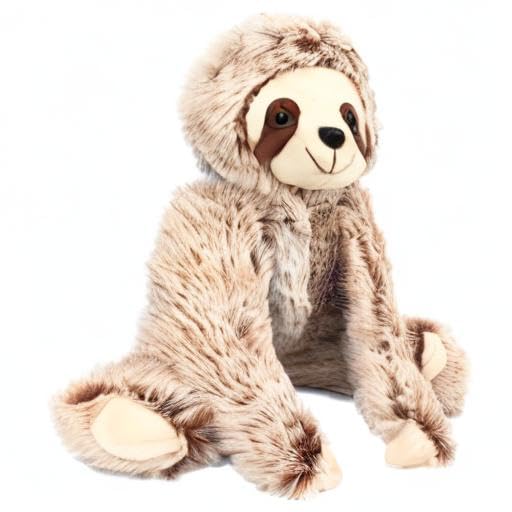 Easfan 17'' Sloth Stuffed Animal Realistic Cute Plush Toy Soft Tree Sloth Plushie Stuff Adorable Birthday for Kids Boys Girls, Brown