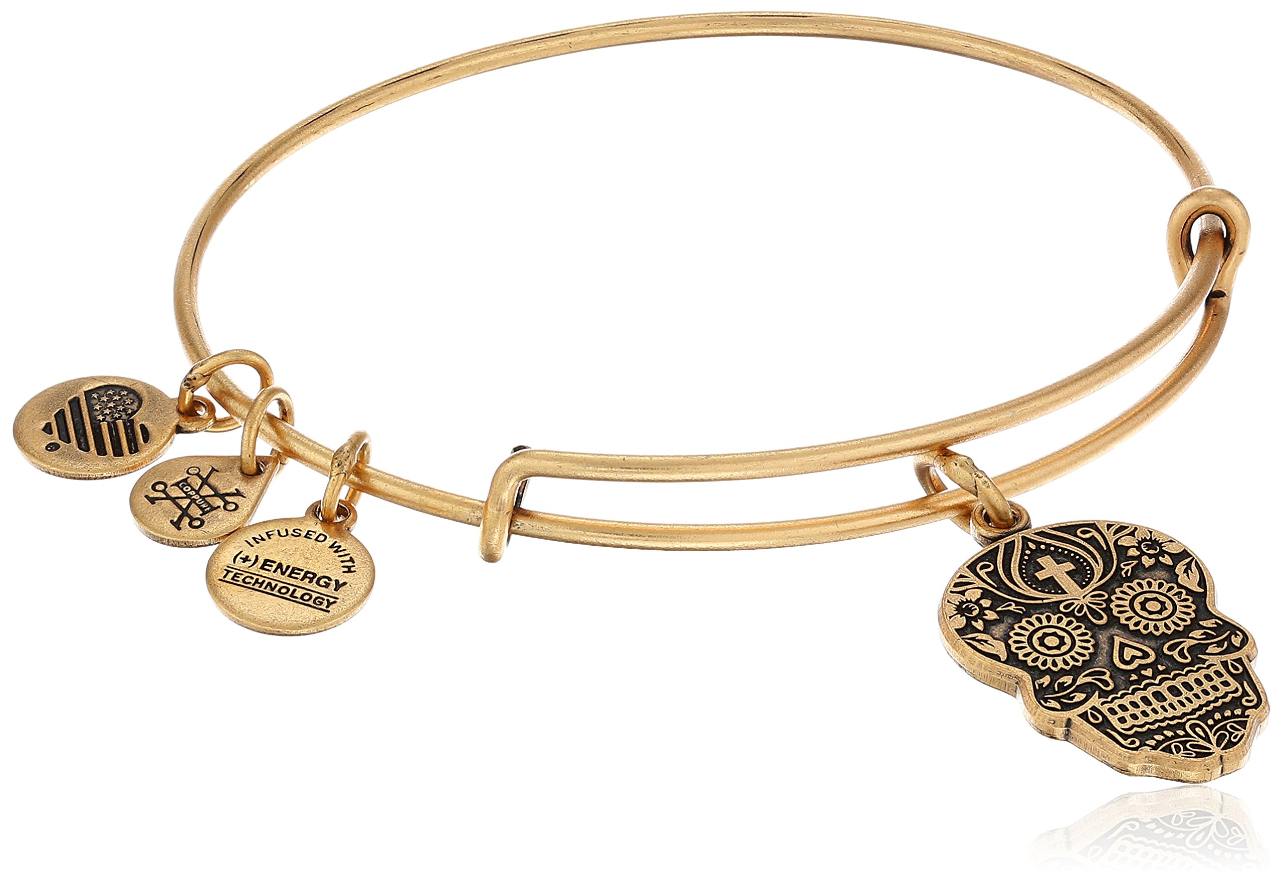 Alex and Ani Calavera Rafaelian Gold Bangle Bracelet