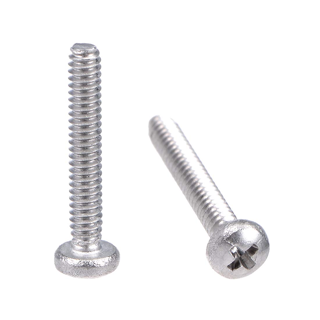 uxcell M1.6x10mm Machine Screws Pan Phillips Cross Head Screw 304 Stainless Steel Fasteners Bolts 100Pcs