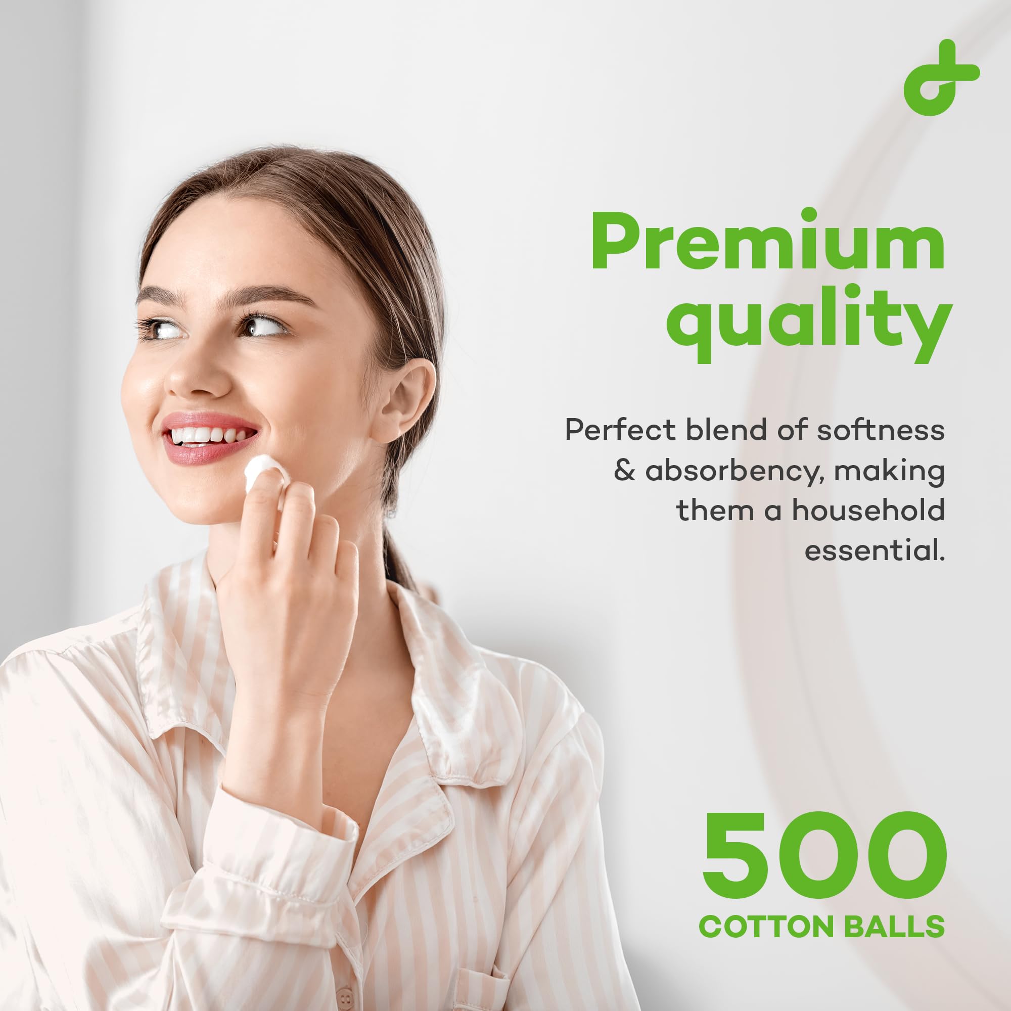 Dealmed Cotton Balls for Face, Makeup & Nail Polish Remover, Medical Uses, & DIY Crafts | Non-Sterile Bulk Pack | Resealable Zip-Locked Bag | 100% Pure Cotton - Soft, Absorbent, Gentle (500 per Bag)