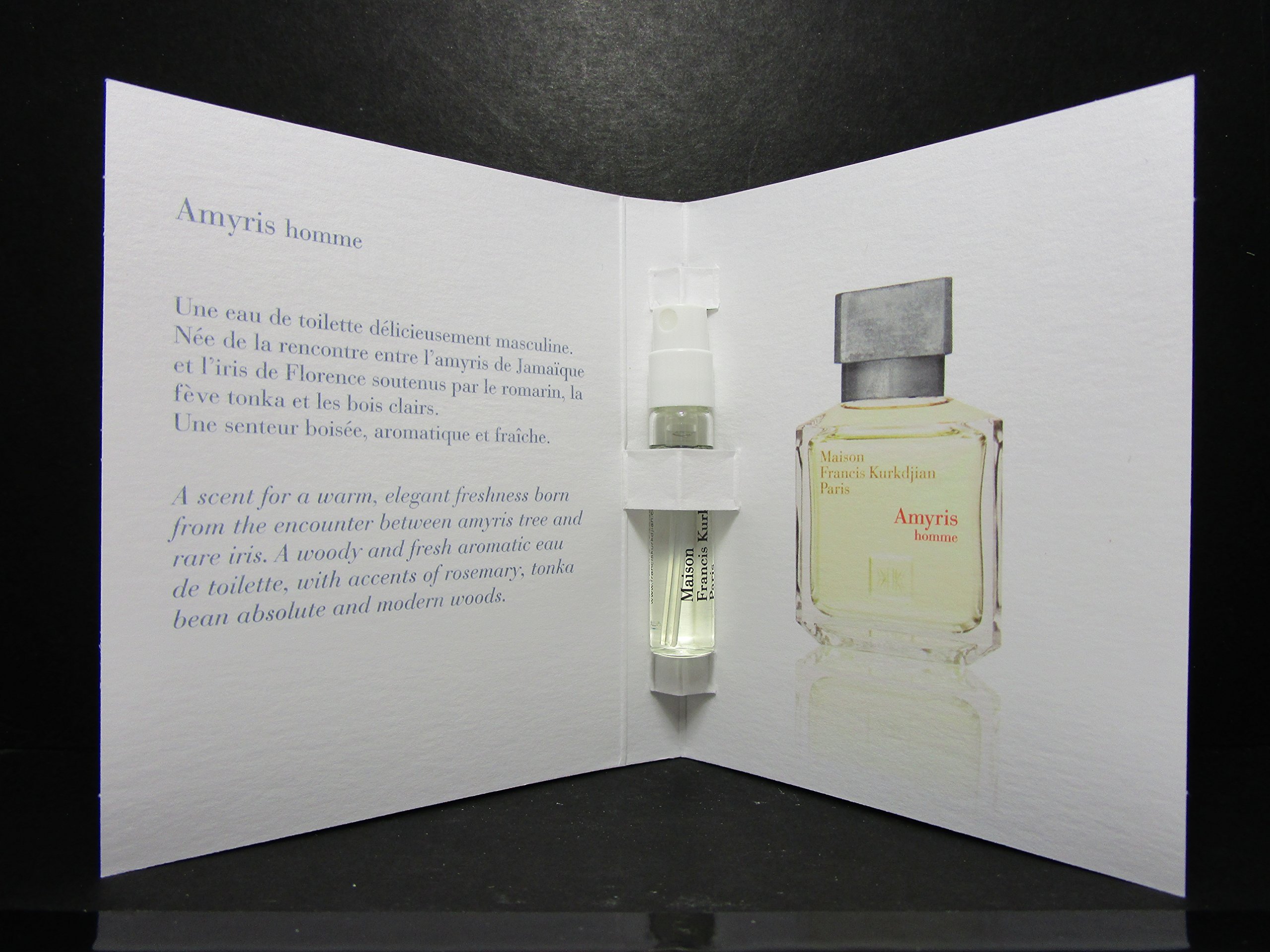 MAISON FRANCIS KURKDJIAN AMYRIS HOMME Eau De Toilette Spray VIAL FOR MEN 0.06 Oz / 2 ml VIAL