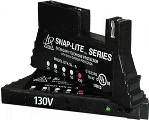 DITEK 130V - 66 Block Snap On Protection w/Diagnostic LED & 150mA Self Resettable Fuse for Analog Circuits / DTK-SL130A /