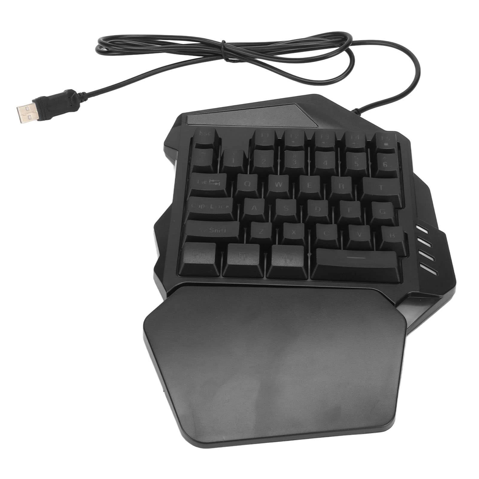 Acogedor One Handed Macro Mechanical Keyboard, 35 Keys Portable Mini Gaming Keyboard with RGB Backlight, 5 Multimedia Keys for Playing Games