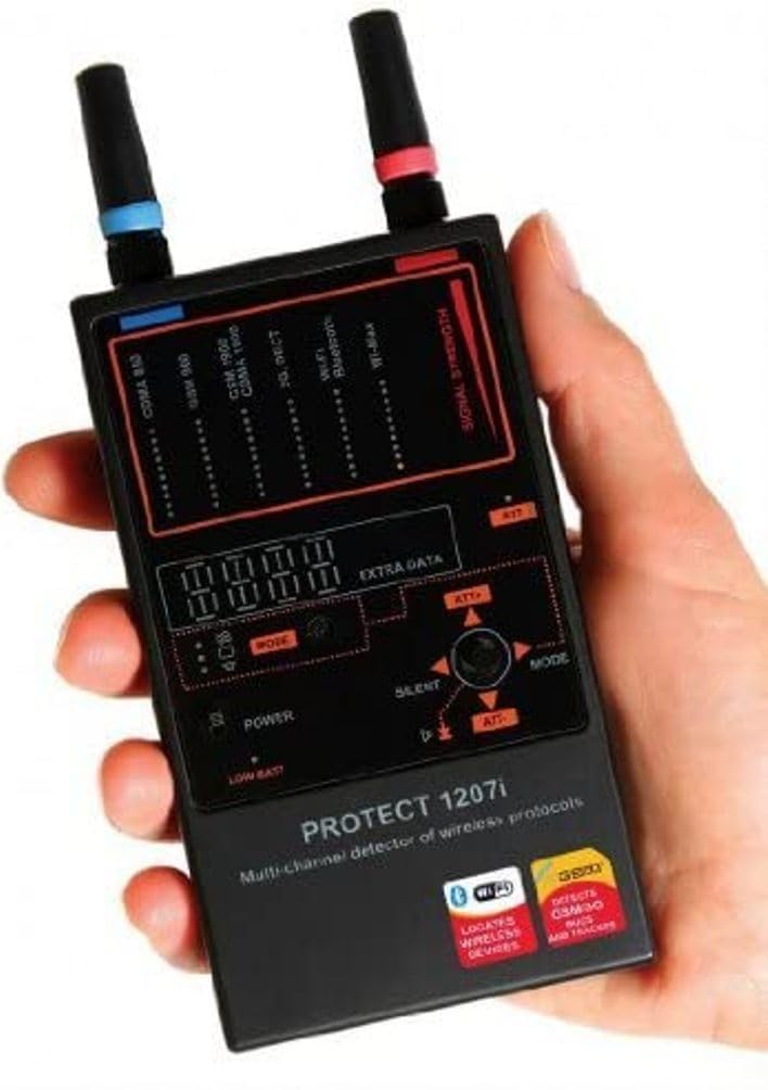 DefCon iProtect by DiscoverIt DD1207 Multi-Channel Signal Detector for Digital Wireless Protocols, Black
