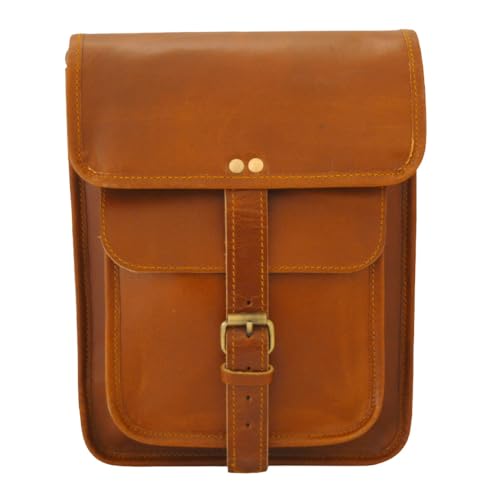 Satchel And Fable Leather I Pad Messenger Tablet Cross Body Shoulder Bag 11 Inch