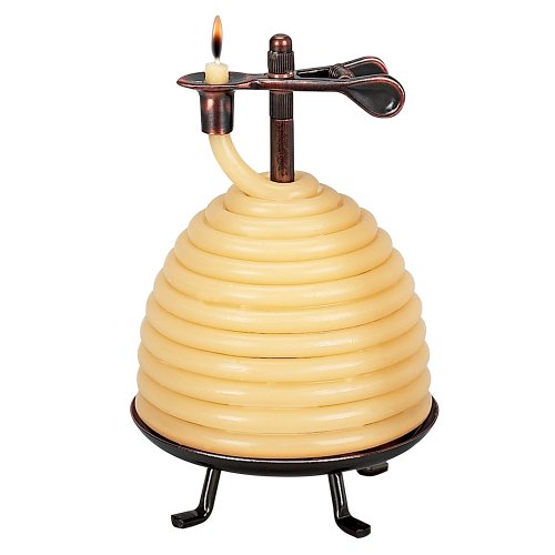 Candle by the Hour 50-Hour Beehive Candle, Eco-Friendly Natural Beeswax with Cotton Wick & 48-Hour Tall Candle, Eco-Friendly Natural Beeswax with Cotton Wick