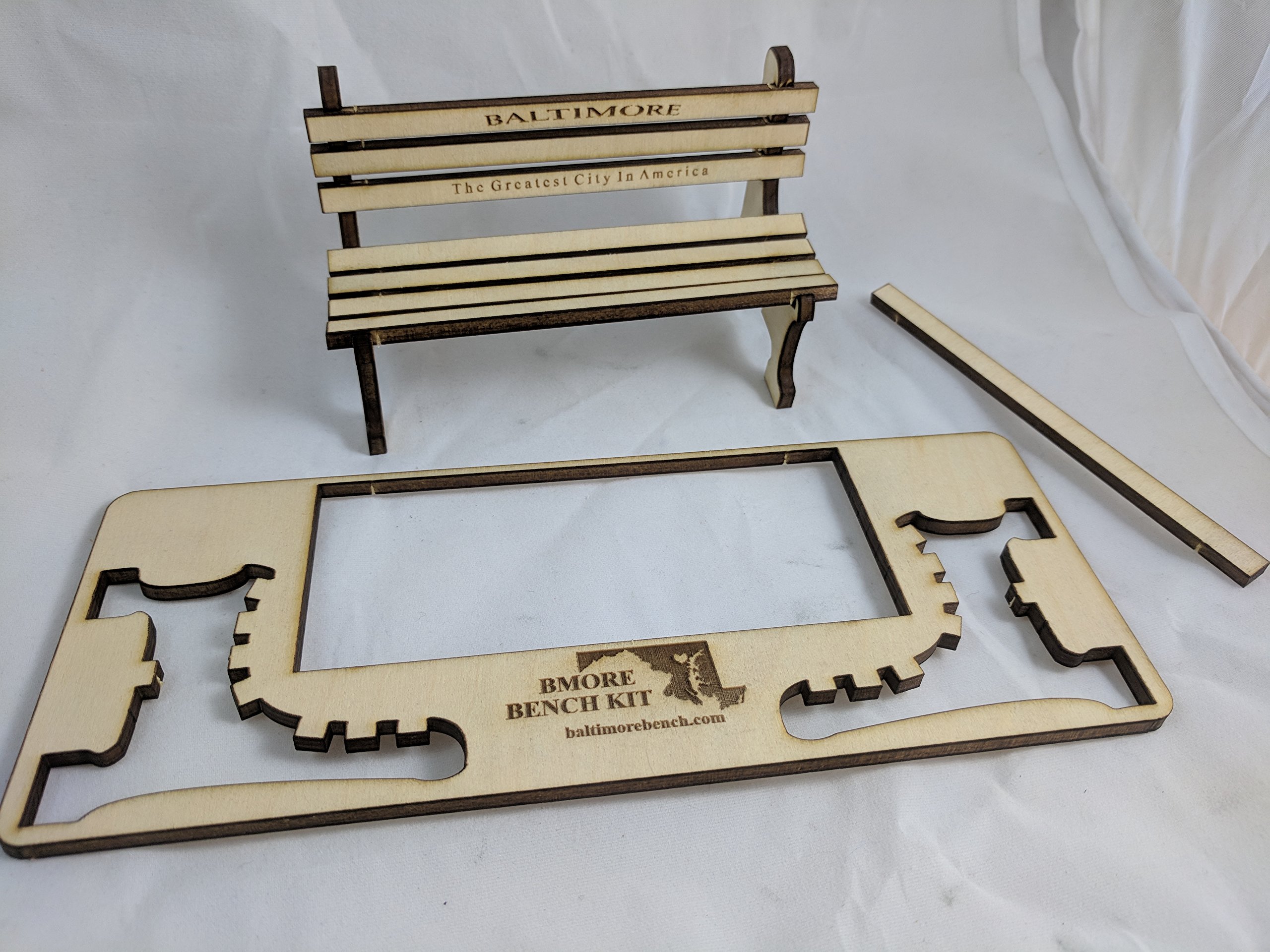 Baltimore Bench Kit Miniature Replica Wood Craft Desk Display