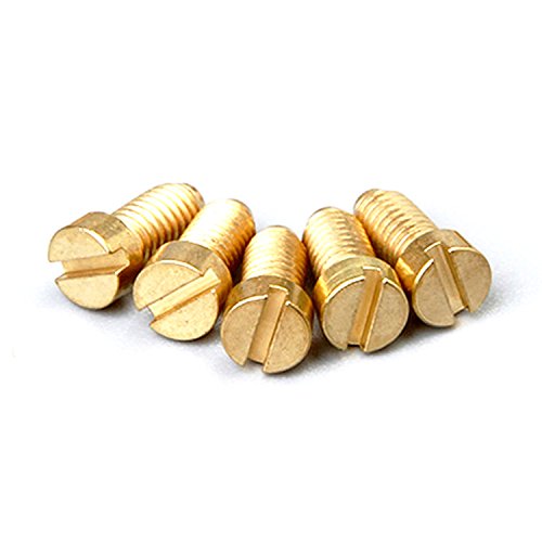 M1.6 Brass Slotted Cheese Head, Rounded Head, Machine Screws, 50-Piece (M1.6 x 5mm)