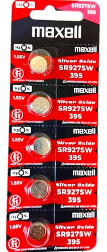 Maxell SR927SW 1.55v 395 Watch Battery. (5pcs Per Pack)