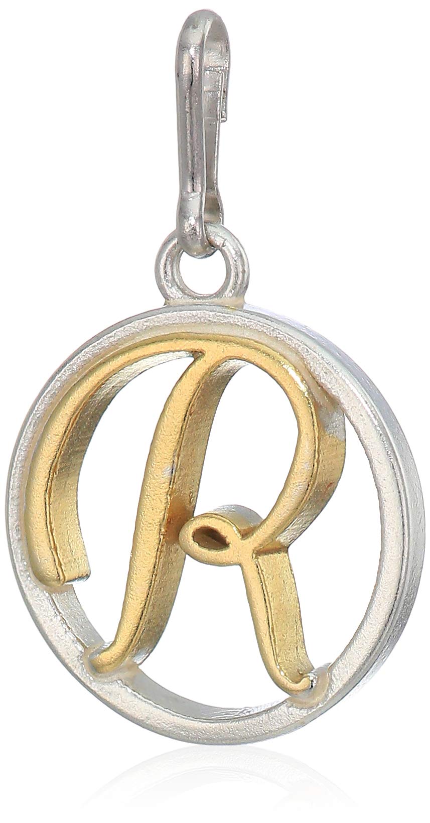 Alex and Ani Women's Initial R Two Tone Charm Sterling Silver, Expandable
